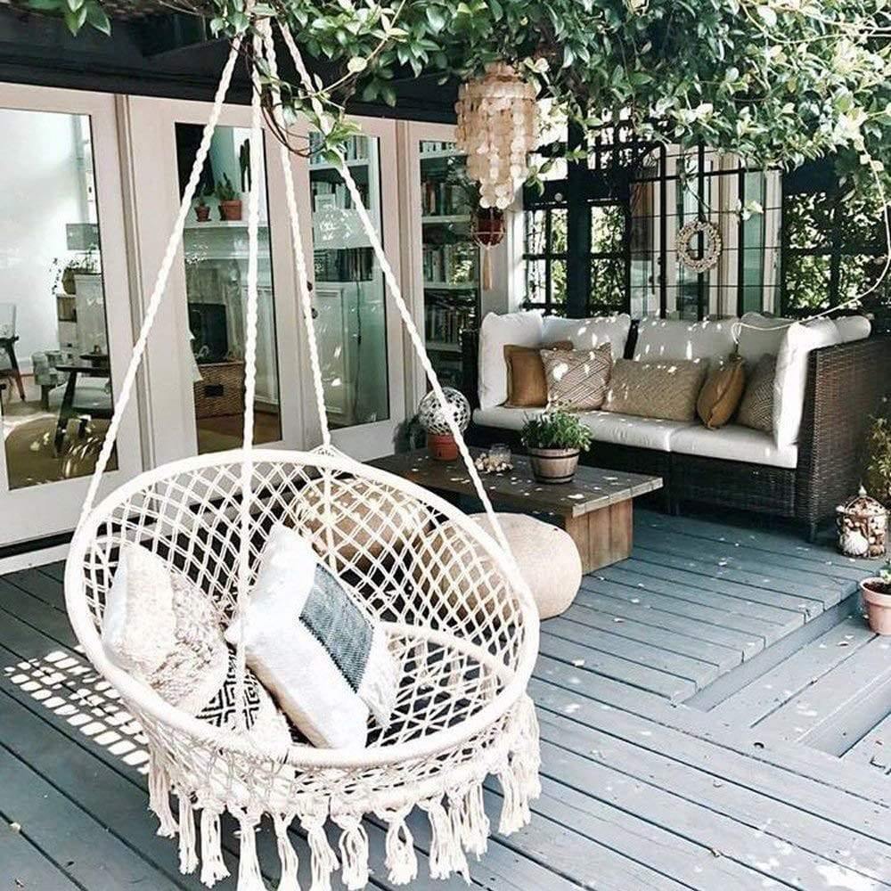 Hanging Hammock Chair 100 Handmade Cotton X cosrack